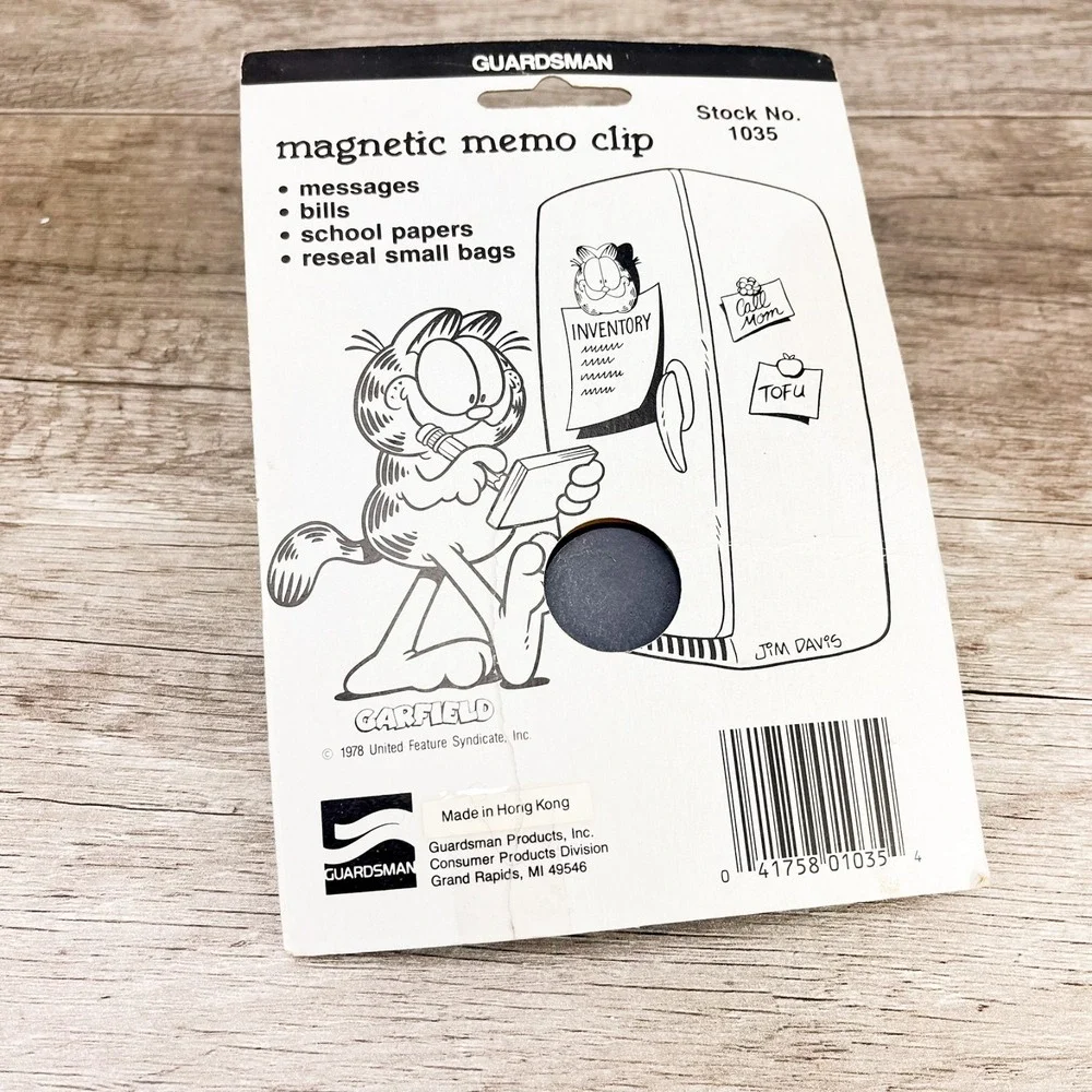 Guardsman | Cat | Garfield Loose In The Kitchen Magnetic Memo Clip Nos ...